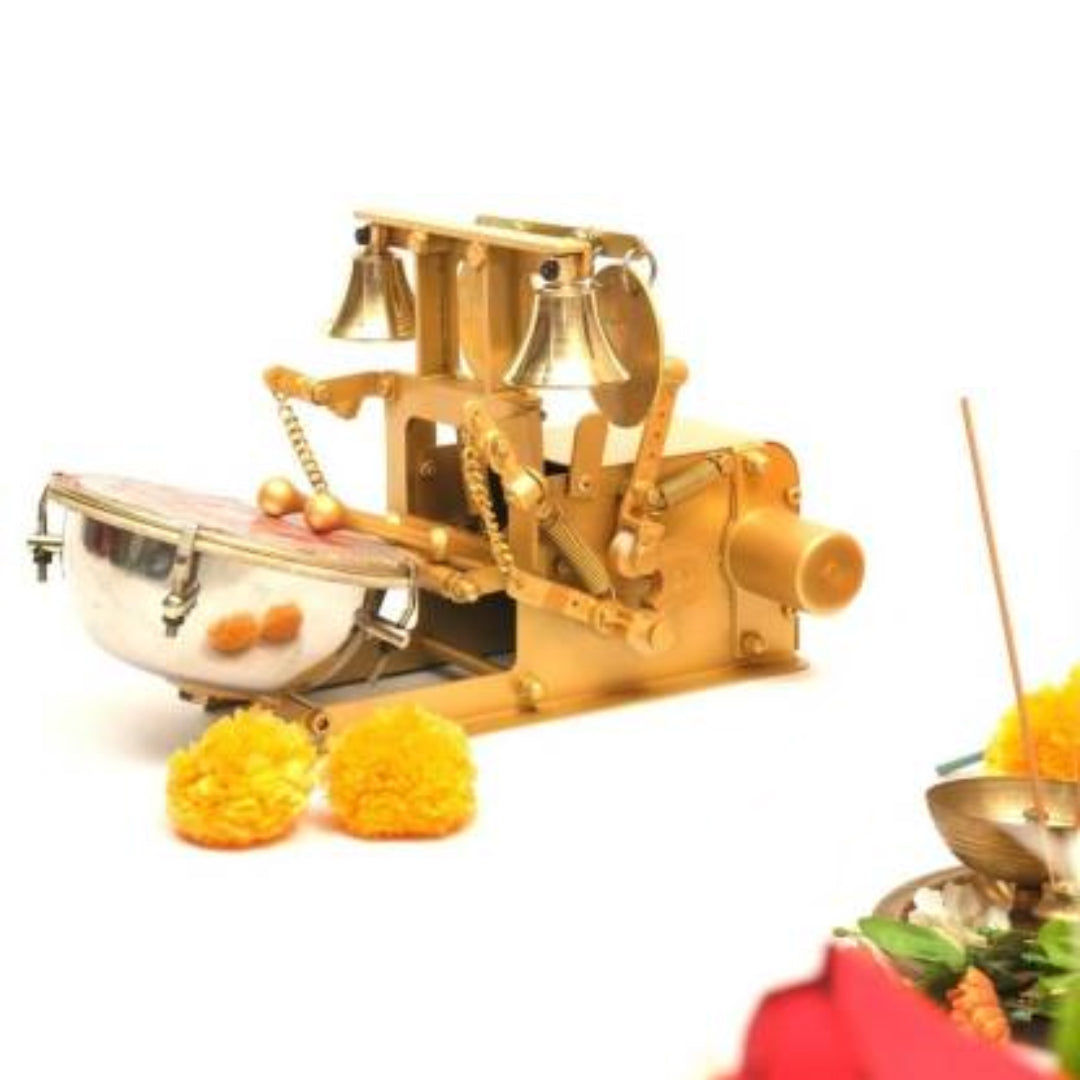 Automatic Temple Aarti Drum and Bell Machine – sanatansevasanstan