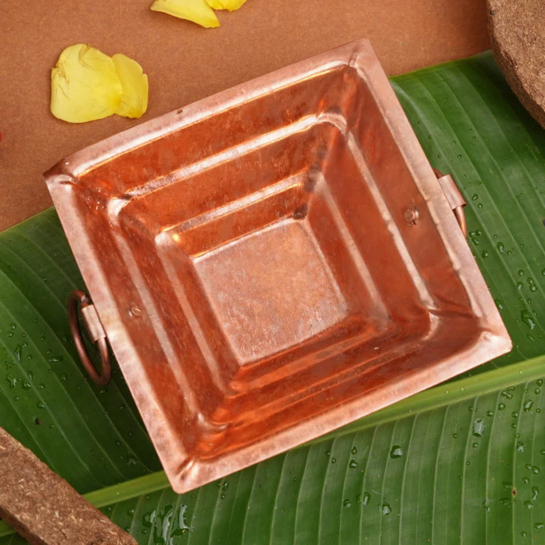 Copper Hawan Kund with Handles – sanatansevasanstan